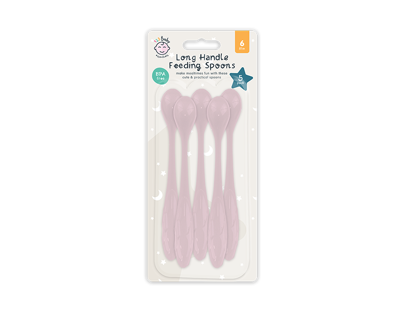 Wholesale Long Handle Feeding Spoon 5 Pack