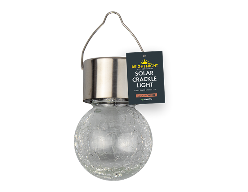 Wholesale Solar Clear Glass Crackle Ball Light
