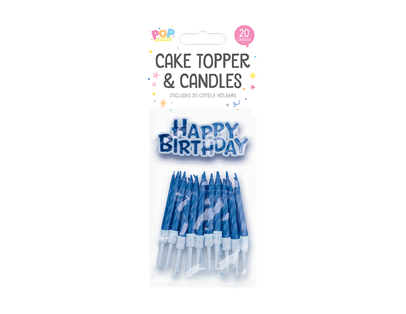 Metallic Cake Topper & Candles