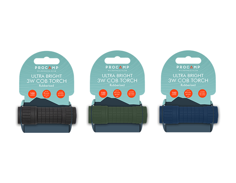 3W COB Ultra Bright Torch with Clip Strip