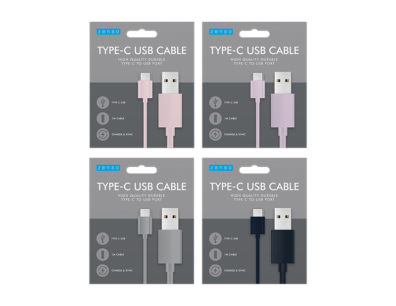 Wholesale Type C USB Cable 1m Coloured
