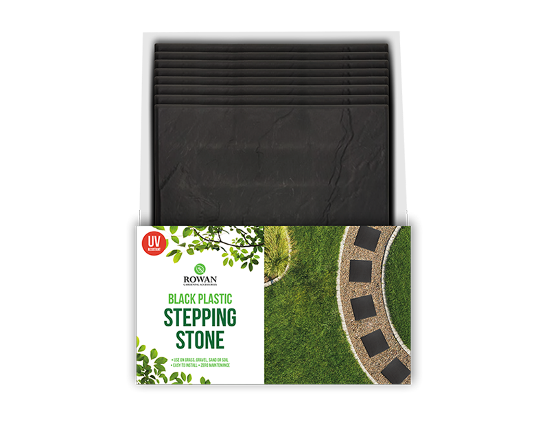 Wholesale Black Plastic Stepping Stone PDQ