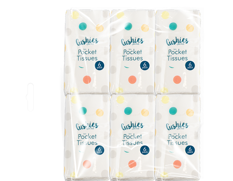 Wholesale Pocket Tissues - 6 Pack