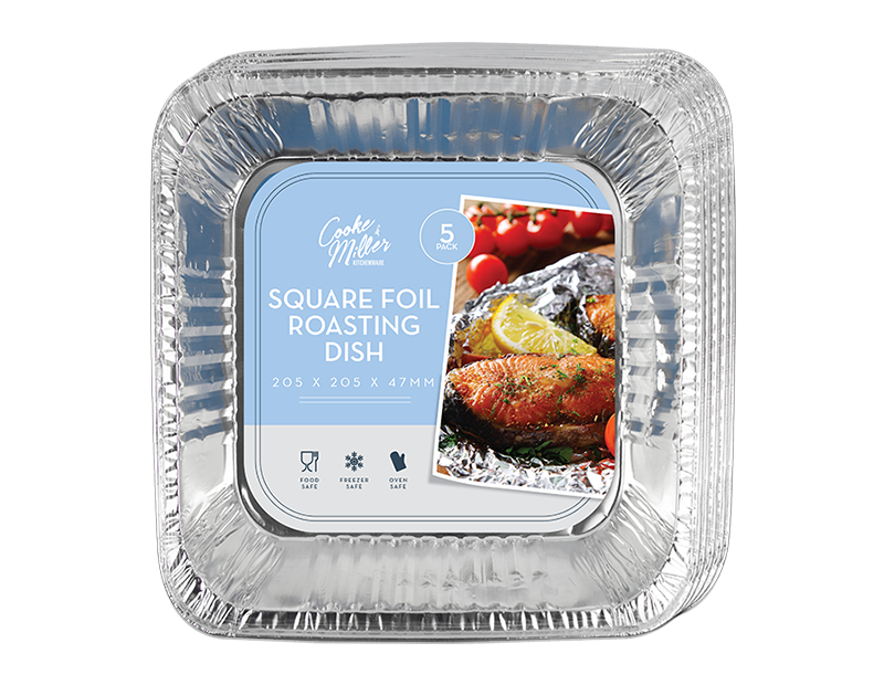 Wholesale Square Foil Roasting Dishes 5pk
