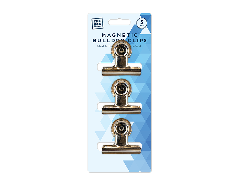 Wholesale Magnetic bulldog Clips 3pk