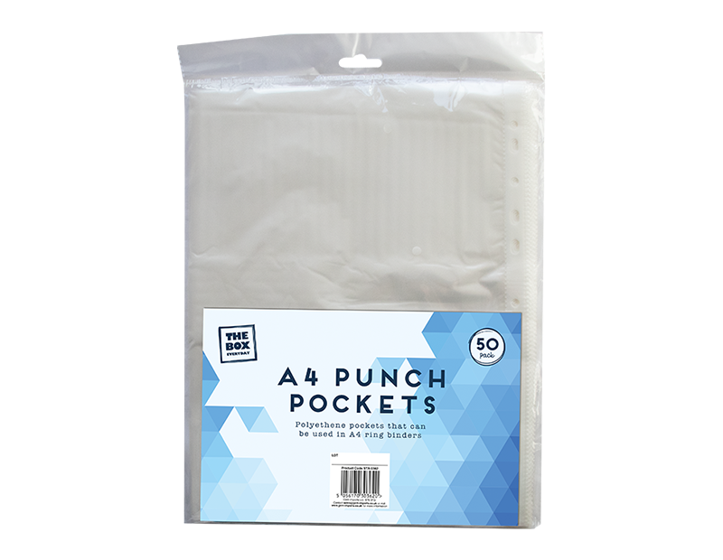 Wholesale A4 Punch Pockets