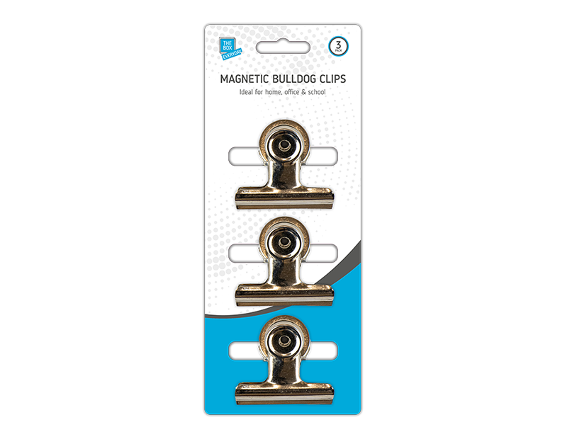 Wholesale Magnetic bulldog Clips 3pk
