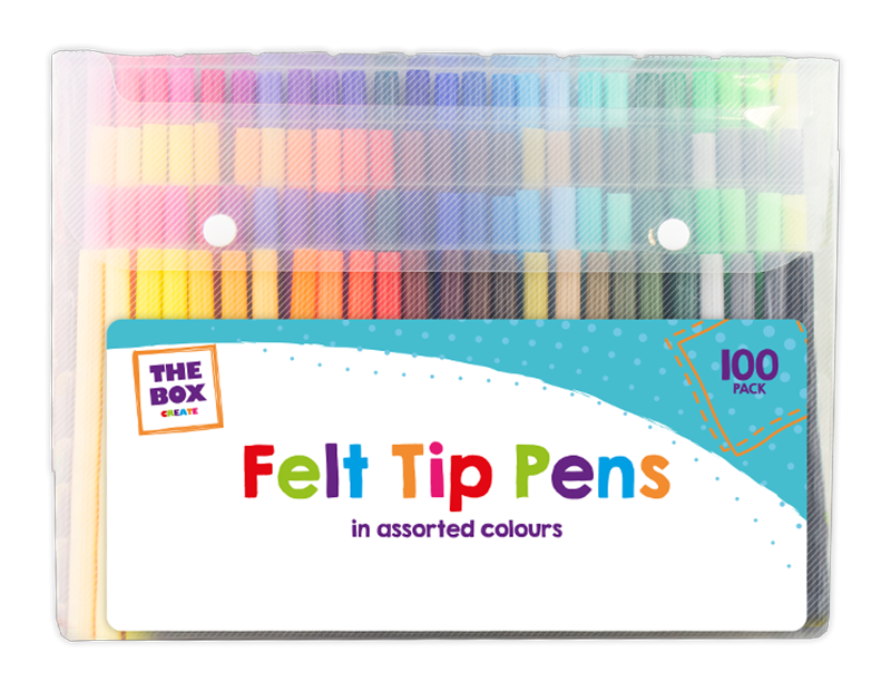 Wholesale Premium Felt Tip Pens 100pk