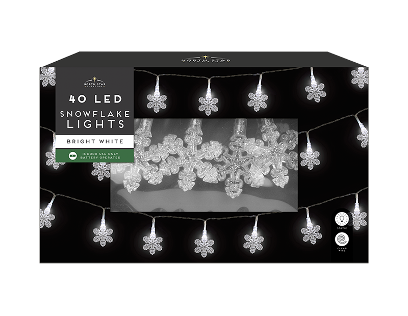 Wholesale 40 LED ultra bright snowflake lights