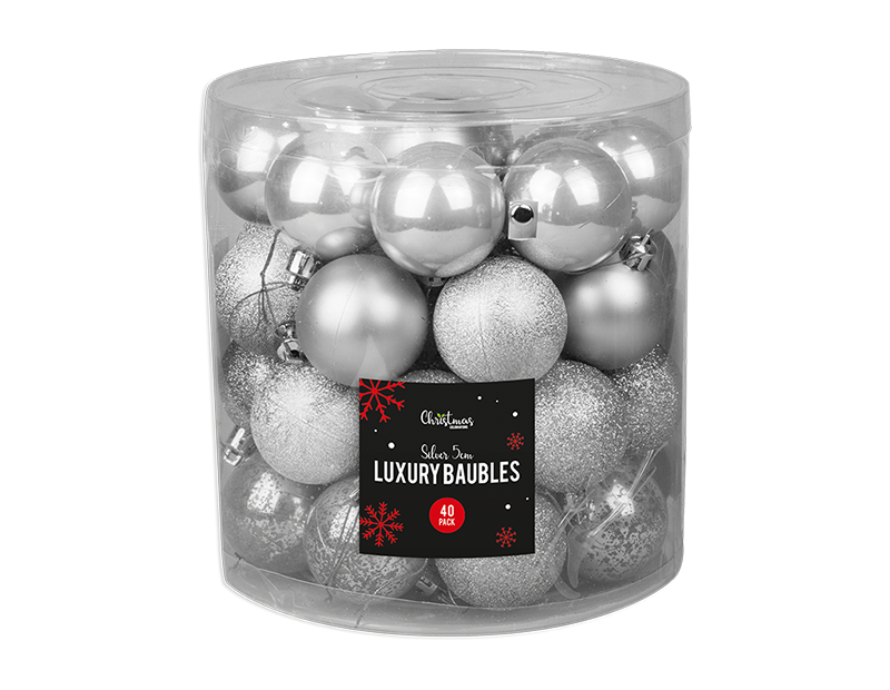 Wholesale Luxury assorted baubles 5cm - 40pk | Gem imports Ltd.